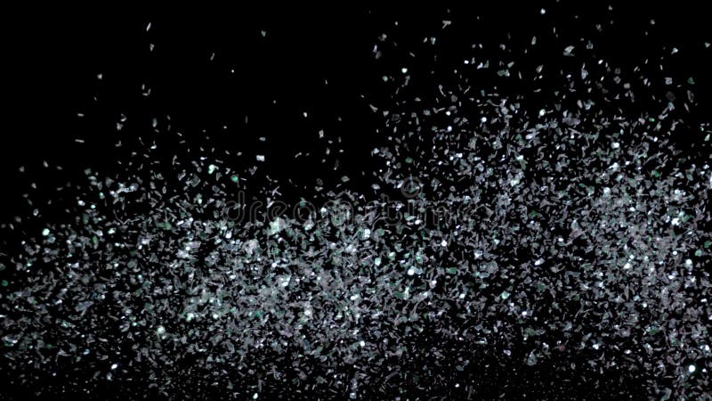 Realistic Glitter Exploding on Black Background. Stock Photo - Image of ...
