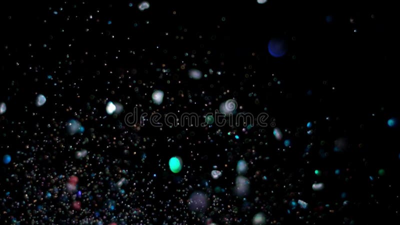 Realistic Glitter Exploding on Black Background. Stock Image - Image of ...