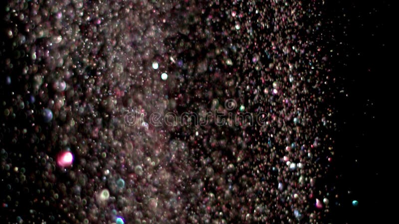 Realistic Glitter Exploding on Black Background. Stock Footage - Video ...