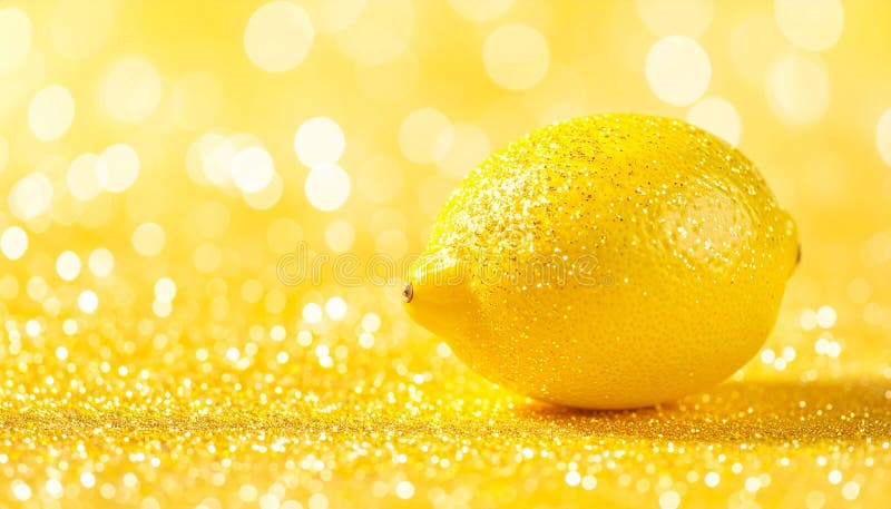 Realistic Glitter Lemon Yellow Background Y2k Style Stock Photos - Free ...