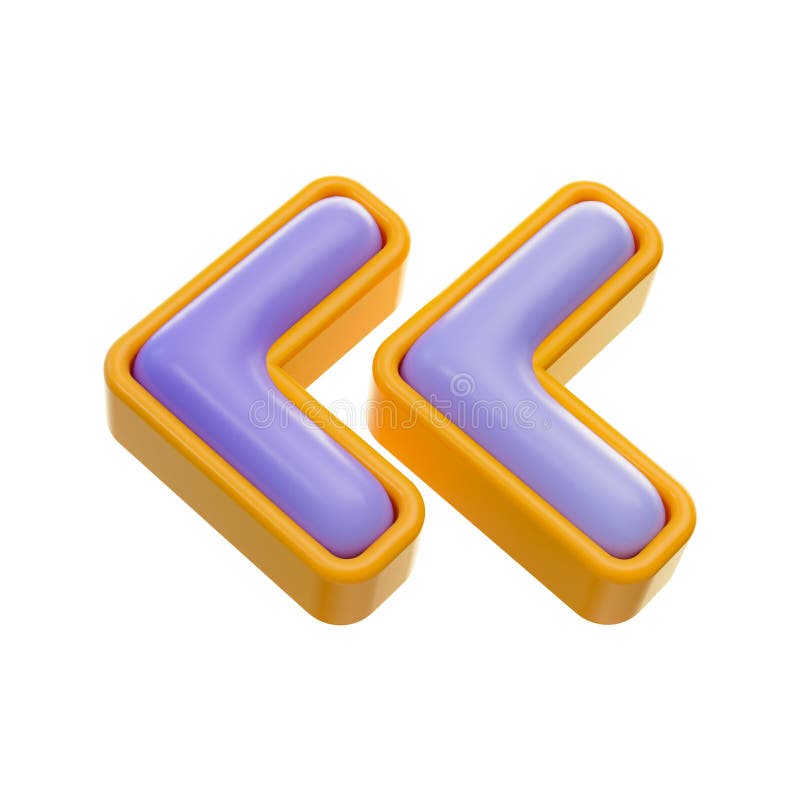 Realistic Glossy Cartoon Look Arrow Turn Left Icon 3d Render for Web ...