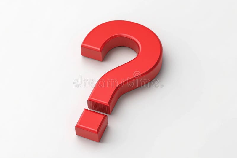 Realistic 3d Red Question Mark Illustration Stock Illustration ...