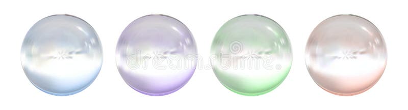 Realistic Glossy Glass Ball.Abstract 3D Light Bubble with Glare ...