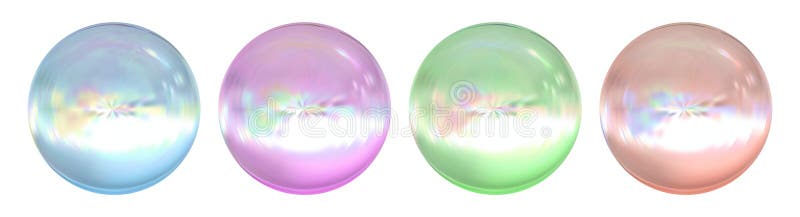 Realistic Glossy Glass Ball.Abstract 3D Light Bubble with Glare ...