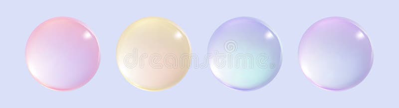 Realistic Glossy Glass Ball.Abstract 3D Light Bubble with Glare ...