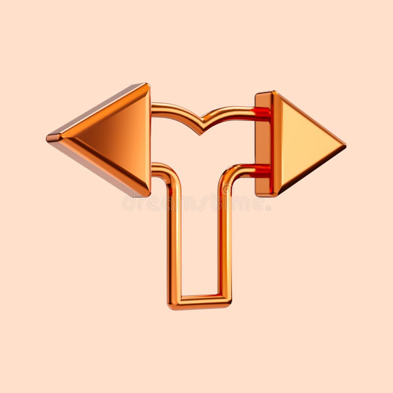 Realistic Glossy Left Right Arrow Icon 3d Render Concept for Direction ...