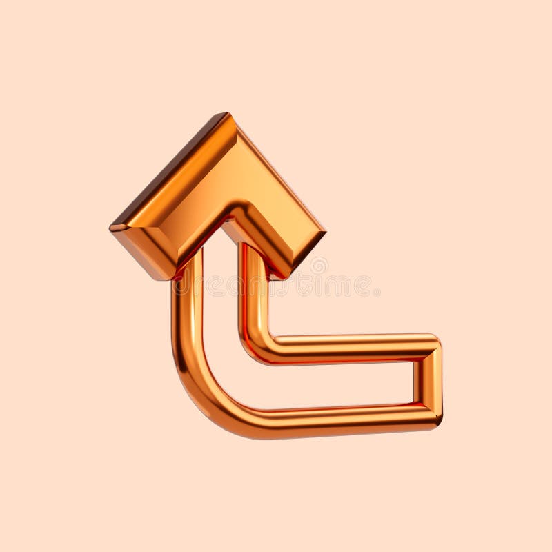 Realistic Glossy Up Arrow Key Icon 3d Render Concept for Direction Way ...