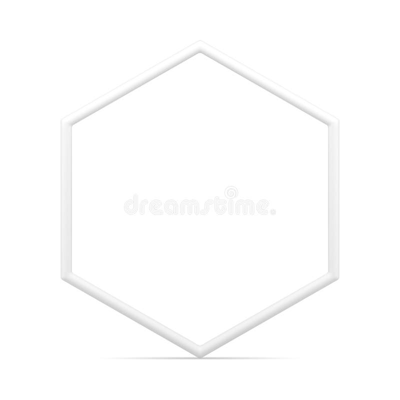 Realistic Glossy White Frame Crystal Shape Empty Premium Product ...