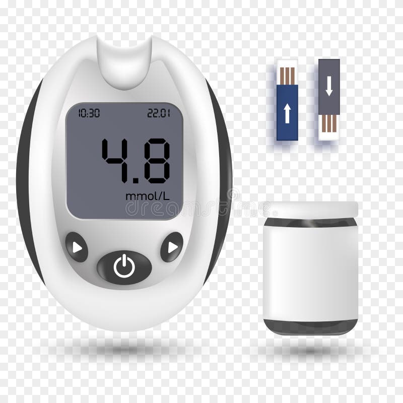 Realistic Glucometer. Vector Stock Vector - Illustration of care, drop ...