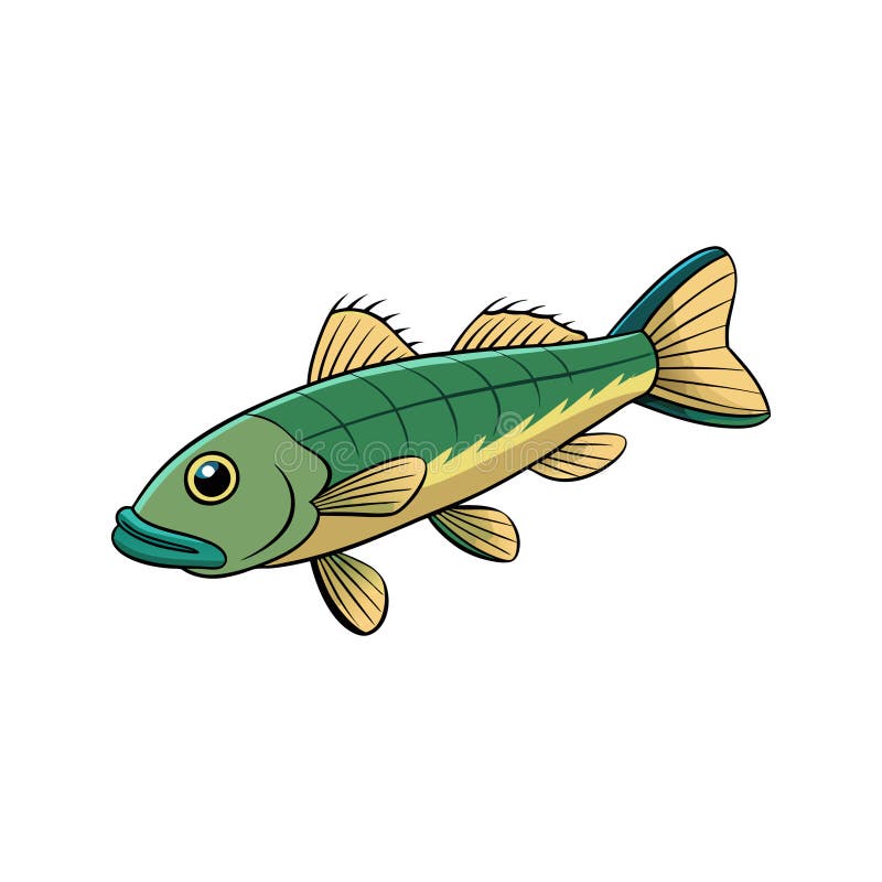 Realistic Goby Fish Depiction with Aquatic Elements Stock Photo ...