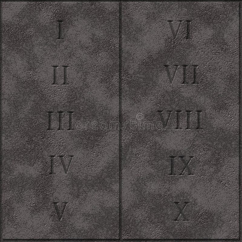 Realistic 10 God Commandments Rules Writed on Stones Tablet Stock Photo ...