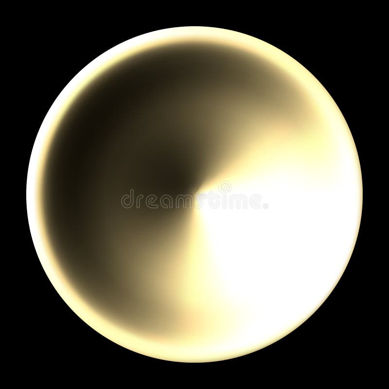 Realistic gold button stock vector. Illustration of round - 121135865
