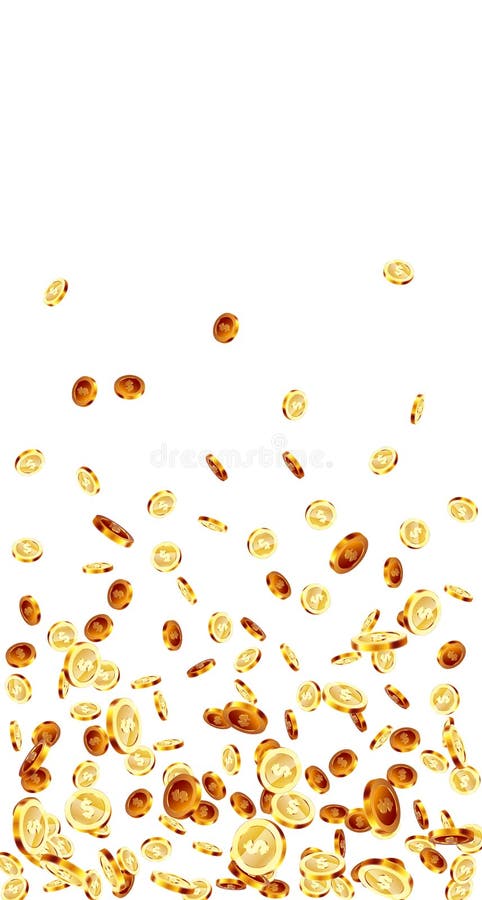Realistic Gold Coins Explosion. Stock Vector - Illustration of money ...