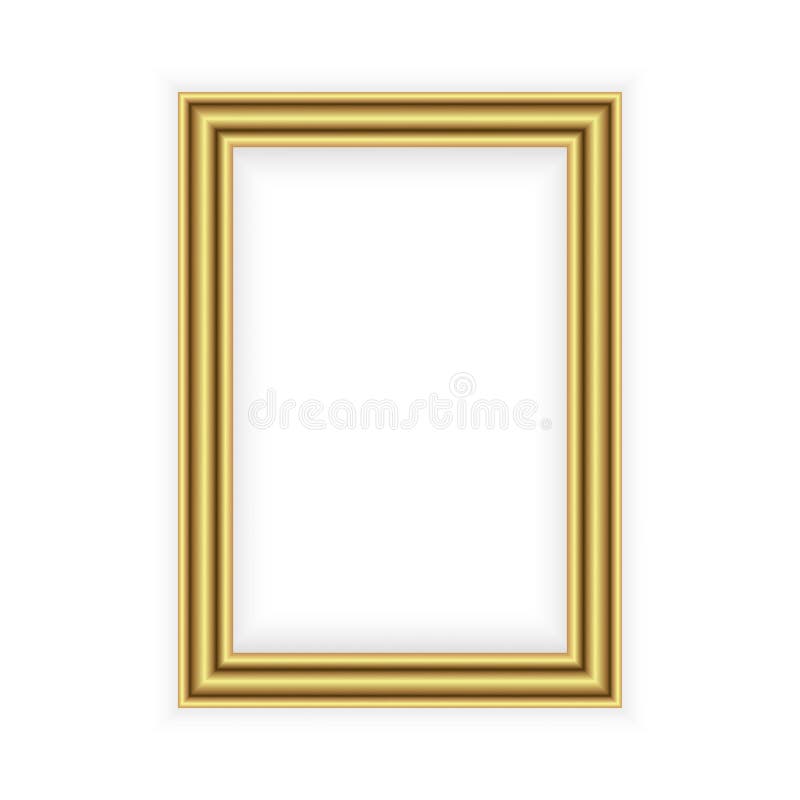Realistic Gold Frame Isolated on Grey Background. Perfect for Your ...