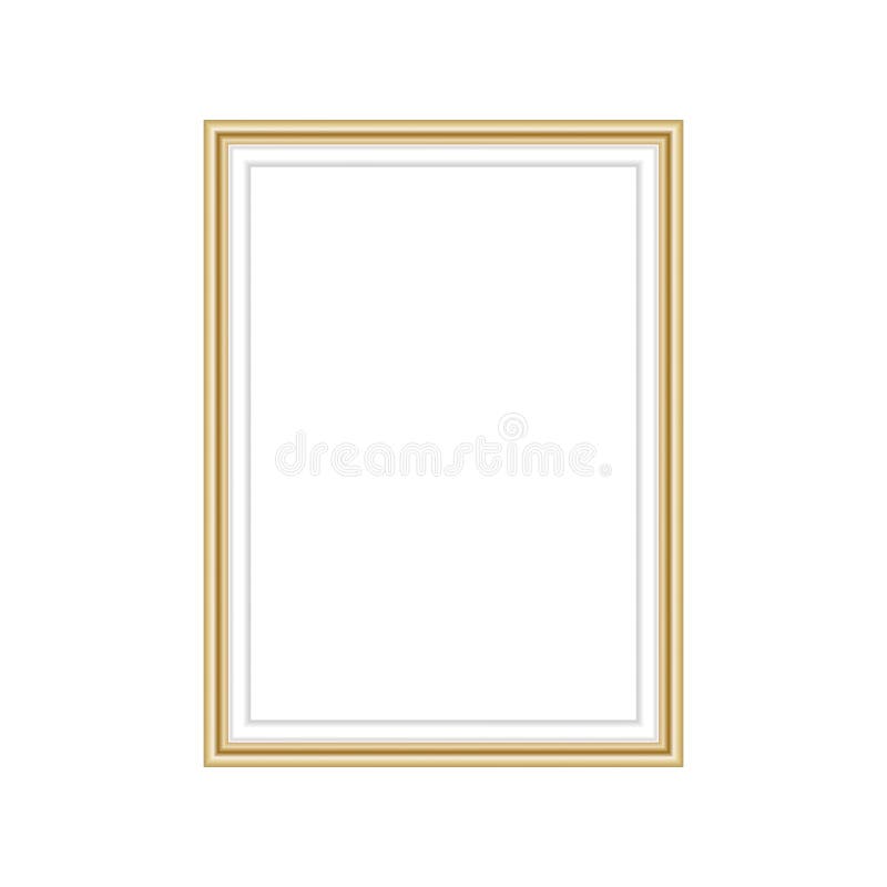 Realistic Gold Frame Isolated on Background. Perfect for Your ...