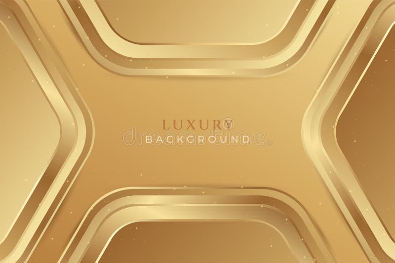 Luxury Geometric Golden Background. Elegant Gradient Luxury Golden ...