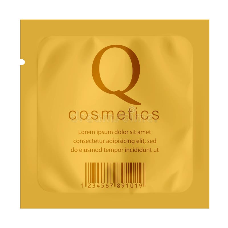 Realistic Gold Template Packaging Stock Vector - Illustration of pouch ...