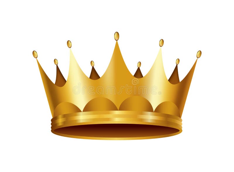 Realistic Golden Crown Crowning Headdress For King Or Queen Royal