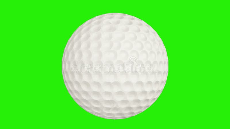 Realistic Golf Ball Rotating Seamlessly with Chromakey Backdrop Stock ...