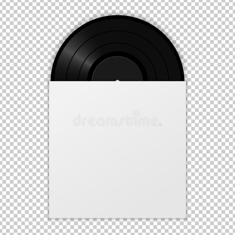 Realistic Gramophone Vinyl Record with Cover. Record Vinyl Disc ...