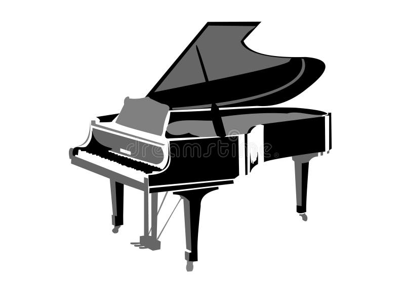 Vintage Grand Piano stock vector. Illustration of player - 22066389