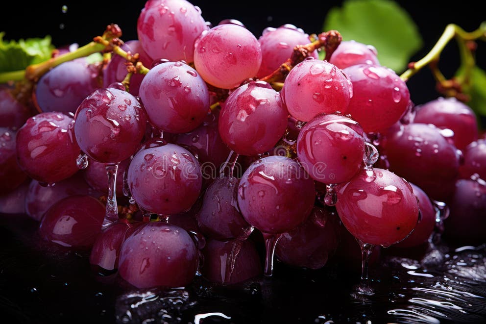 Realistic Grapes: Captivating Image of Freshly Picked Grapes ...