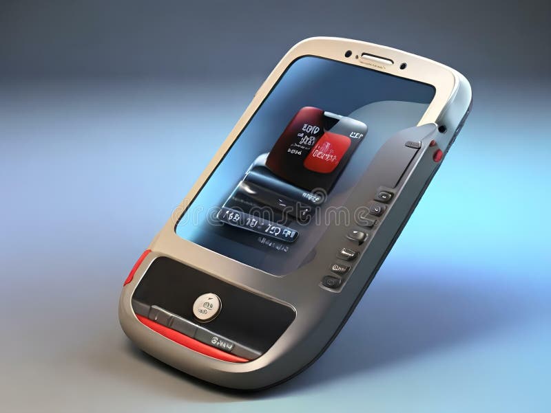 Image of a Cell Phone in Vintage Style 12 Stock Illustration ...