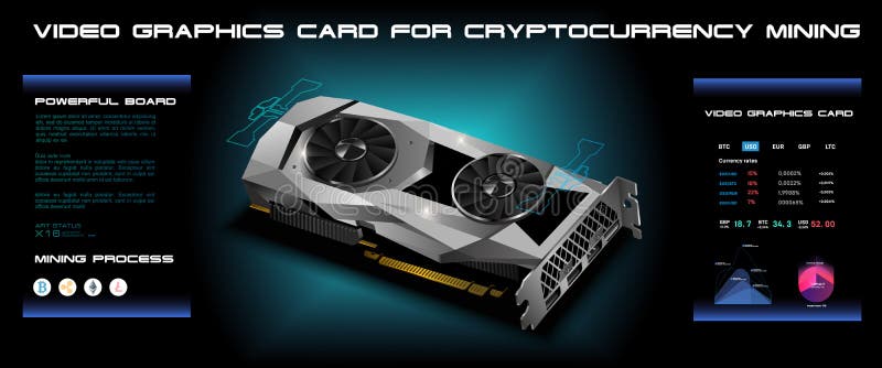 Realistic Graphics Card for Cryptocurrency Mining or Games ...