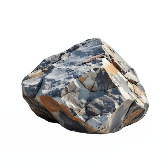 Realistic Gray and Brown Layered Rock with Sharp Edges and Textured ...
