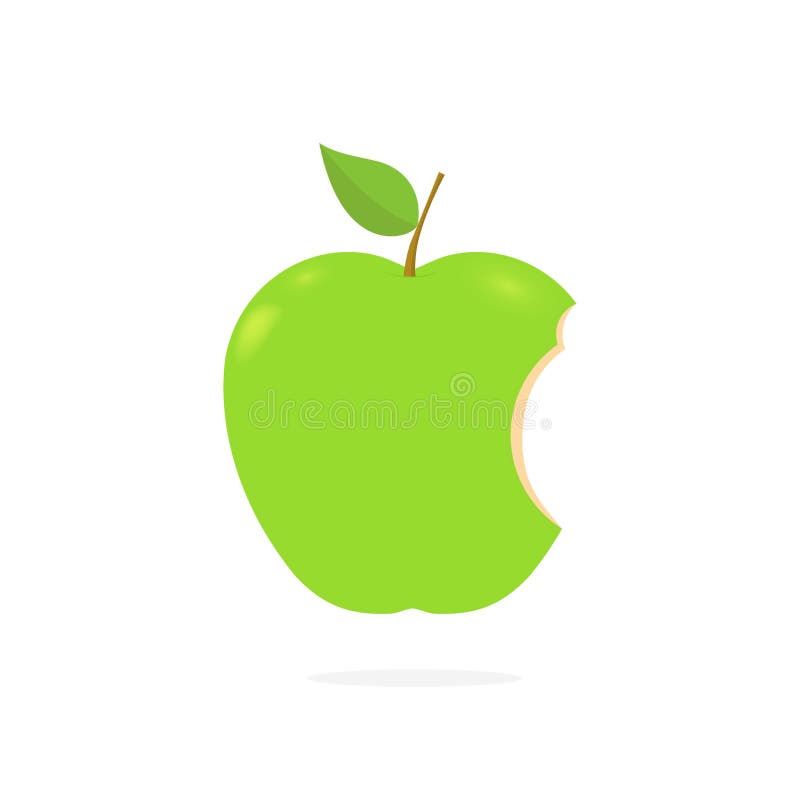 Apple Bite stock vector. Illustration of vector, healthy - 10349211