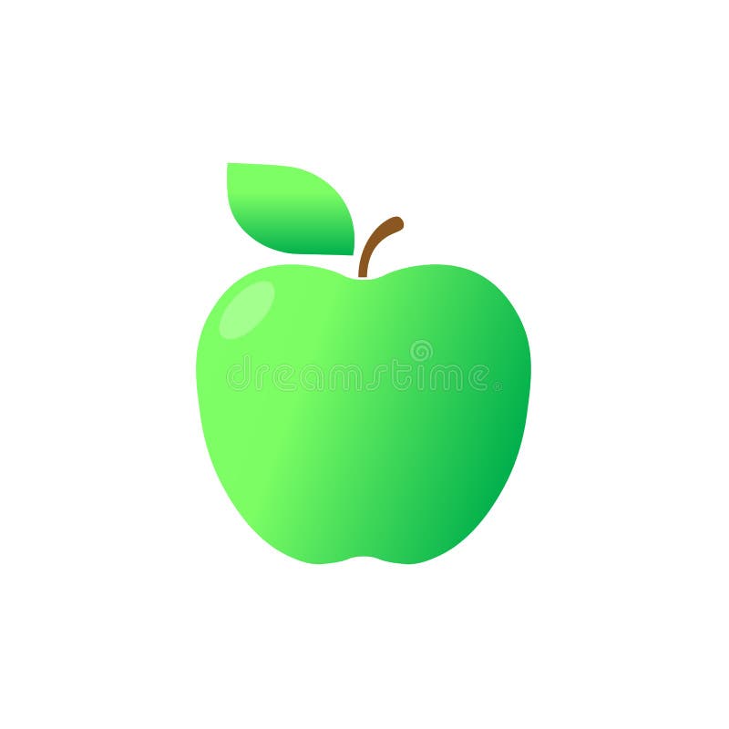 Realistic Green Apple Icon. Vector Illustration Eps 10 Stock ...