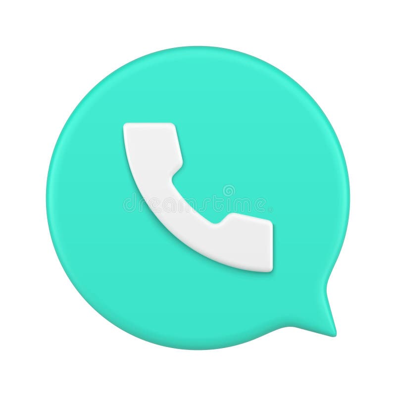 Realistic Green Call Connection Voice Chat Application Quick Tips 3d ...