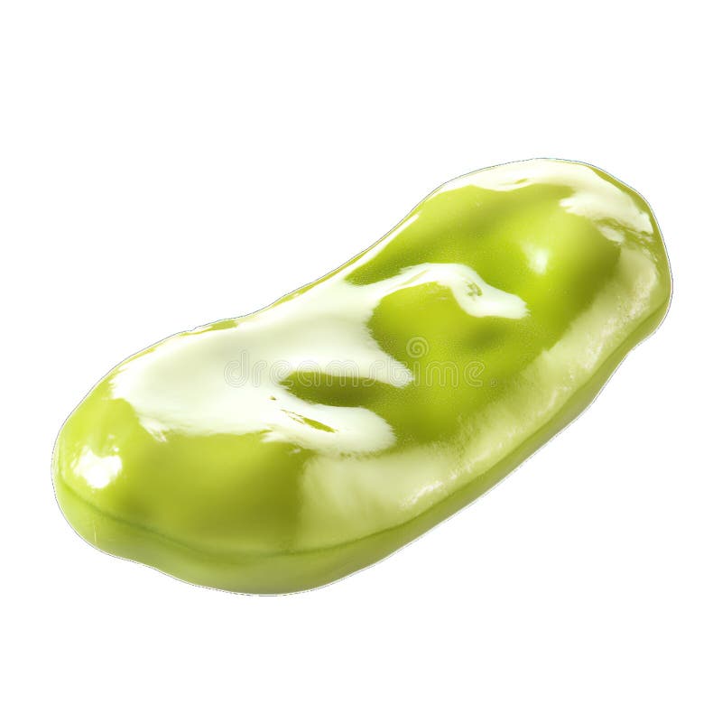 Realistic Green Jelly Bean on White Background for Food Design Projects ...