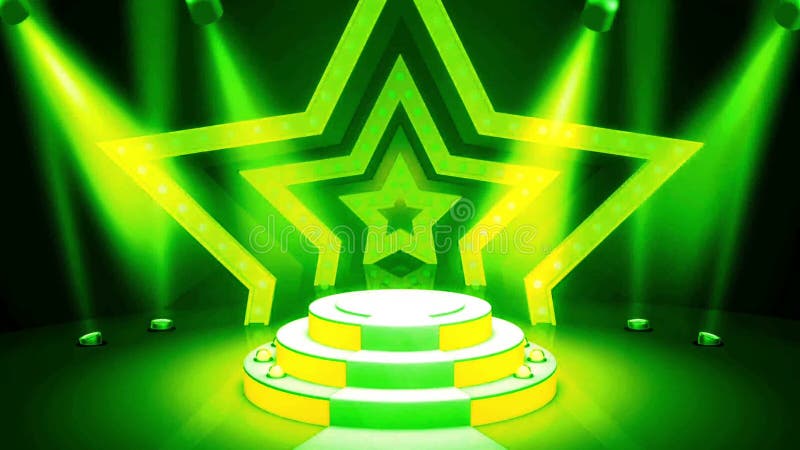 Realistic 3d Stage and Light Effects Moving on Background. Spot Light ...