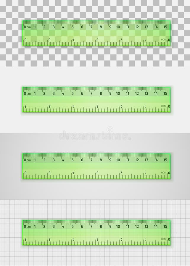 Transparent Ruler - Realistic Ruler Scale - Vector Illustration ...