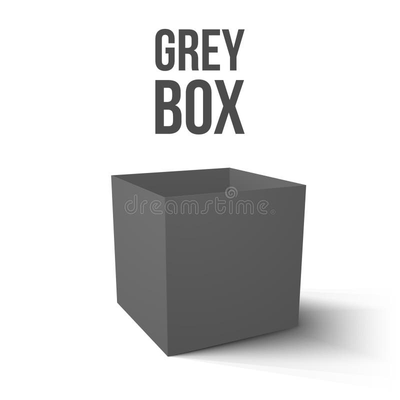 Realistic Grey Box on White Background Vector Stock Vector ...
