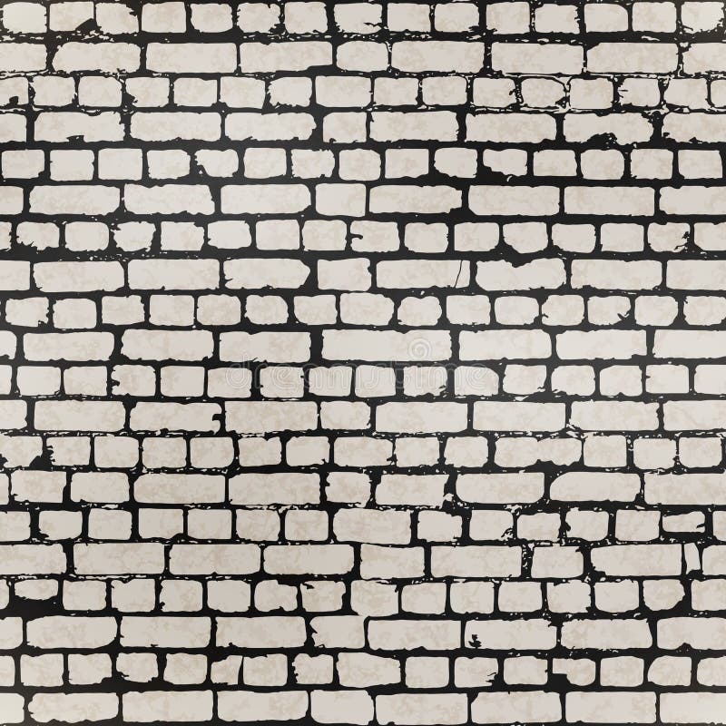 Realistic Grunge Bricks in Worn Out Brick Wall Seamless Pattern Stock ...