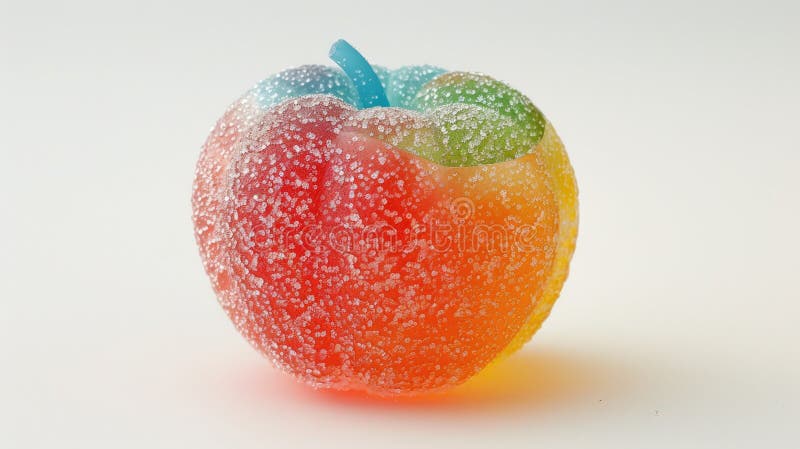 Realistic Gummy Candy Resembling an Apple, Featuring Three Colors ...