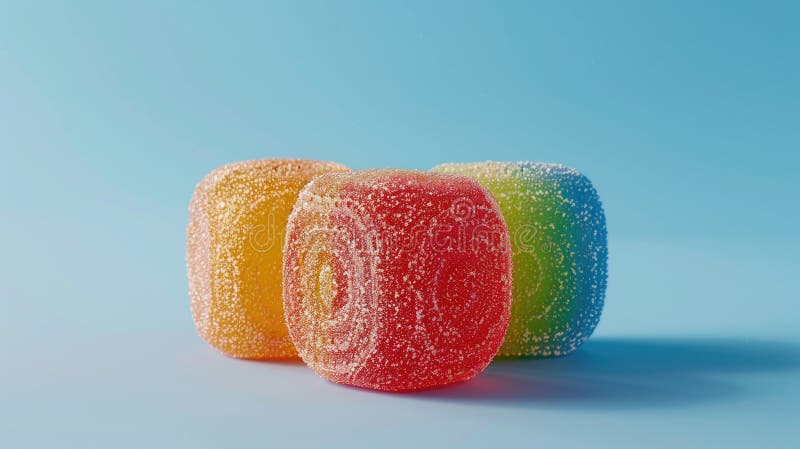 Realistic Gummy Candy Shaped Like a Speaker, Featuring Three Colors ...