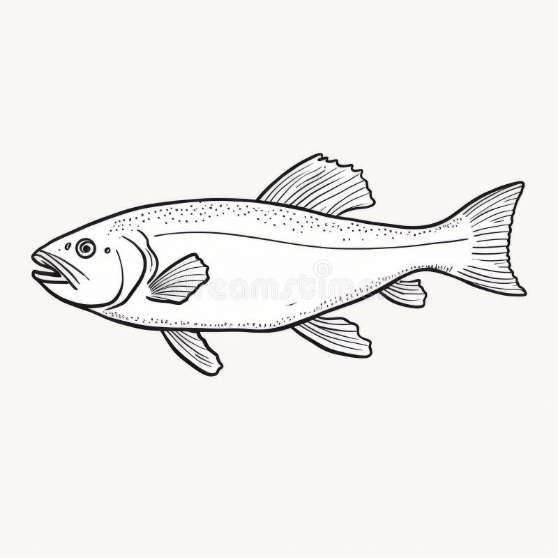 Hand Drawn Small Fish on White Background - Realistic and Clean ...