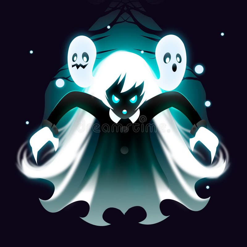 Realistic Halloween Ghost Vector Design Stock Vector - Illustration of ...
