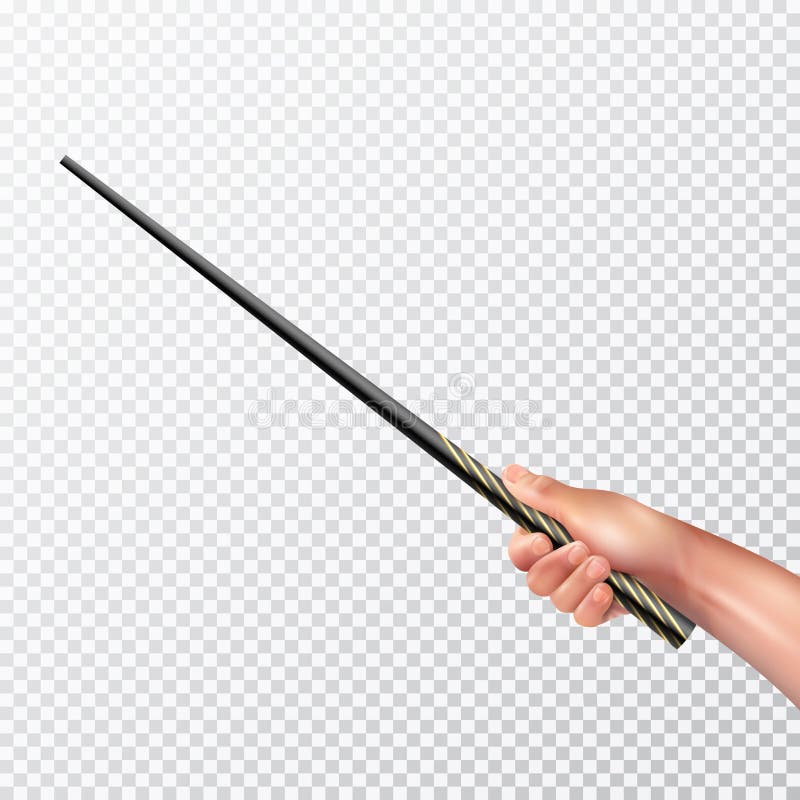 Realistic Hand with Magic Wand Stock Vector - Illustration of ...