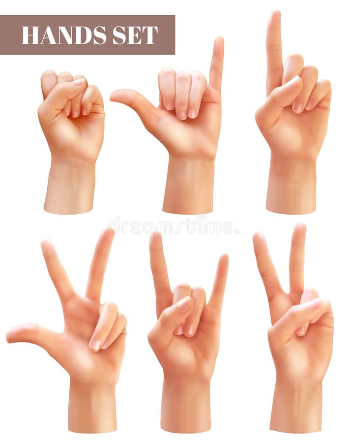 Realistic Hands Cutlery stock vector. Illustration of person - 212387798