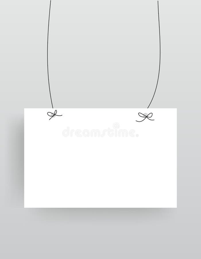 Realistic Hanging Empty Banner Stock Vector - Illustration of envelope ...