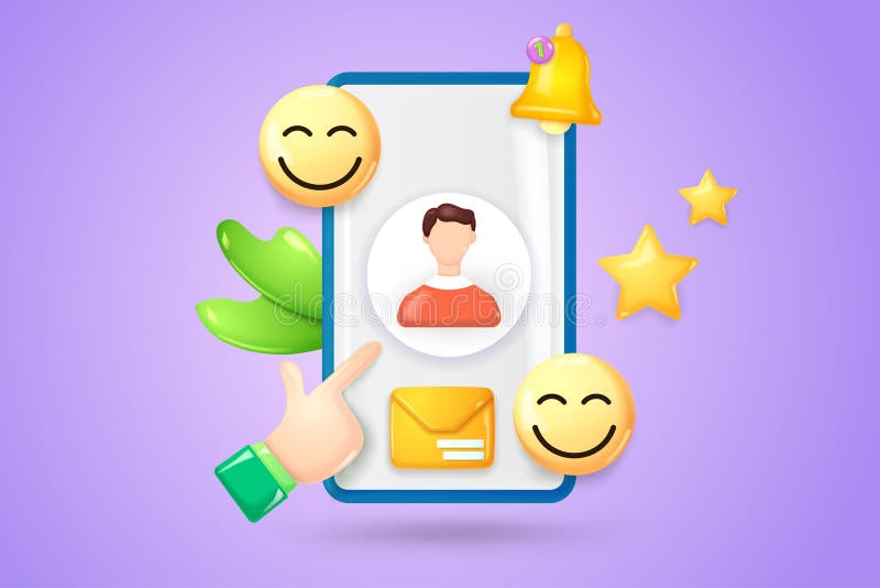 Realistic Happy Yellow Emoticons, Vector Illustration Stock Vector ...