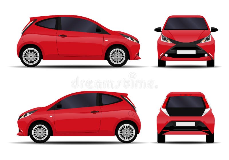 Realistic hatchback car. stock illustration. Illustration of vehicle ...