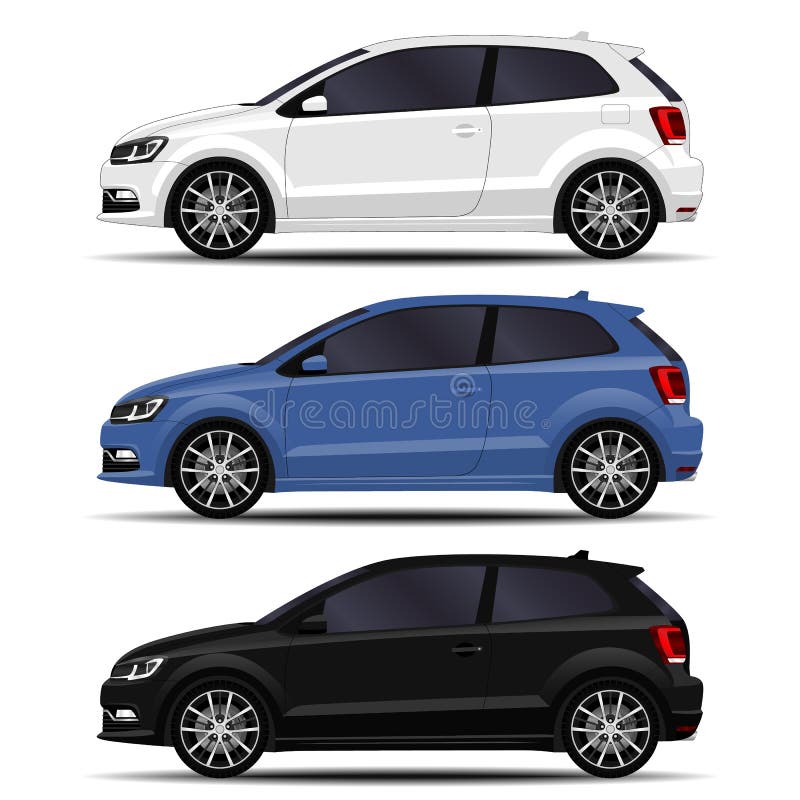 Realistic hatchback car. stock illustration. Illustration of auto ...