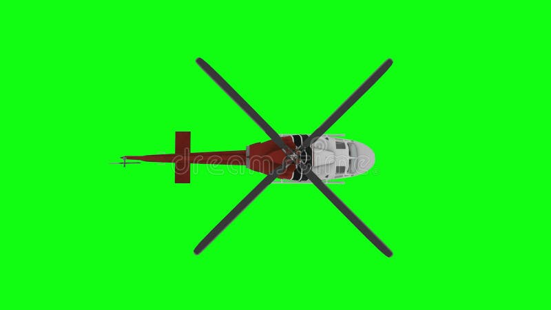 Realistic Helicopter Flying Animation. Top View Stock Footage - Video ...