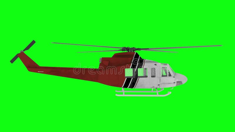 Realistic Helicopter Flying Animation. Top View Stock Footage - Video ...