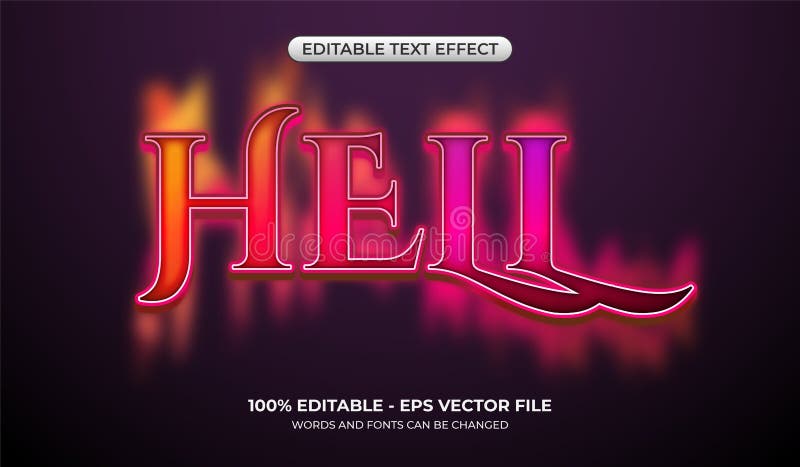Realistic Hell Text Effect. Editable Rainbow Gradient Text Effect with ... Realistic Hell Text Effect. Editable Rainbow Gradient Text Effect with ...